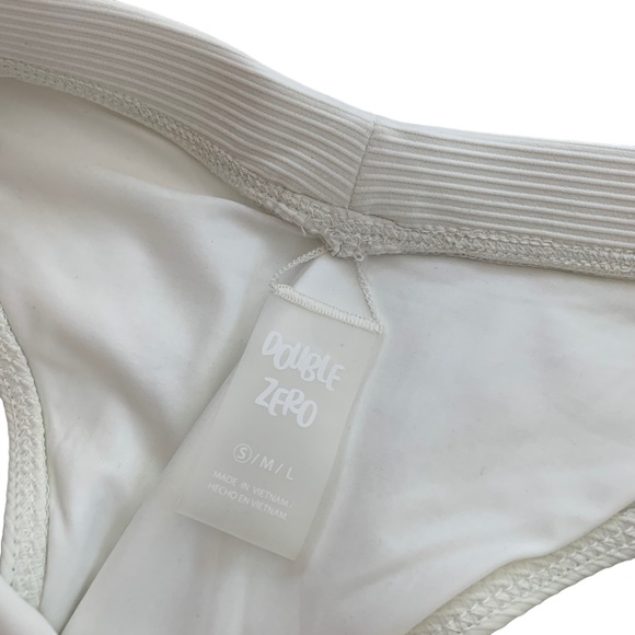 Double Zero | Swim | White Ribbed Bikini Nwt | Poshmark